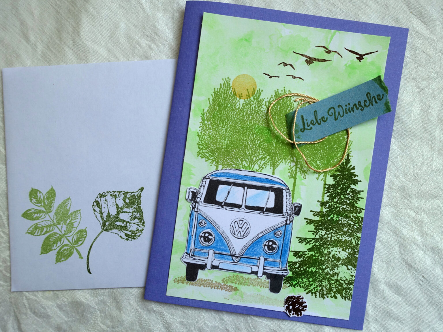 Grußkarte mit Bulli: Für Männer zum Geburtstag – Schatzkiste Seniorenbetreuung